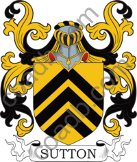 Sutton Family Crest, Coat of Arms and Name History