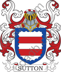 Sutton Family Crest, Coat of Arms and Name History