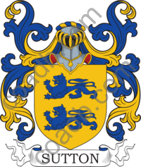 Sutton Family Crest, Coat of Arms and Name History
