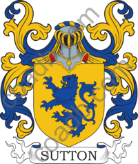 Sutton Family Crest, Coat of Arms and Name History