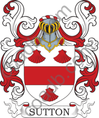 Sutton Family Crest, Coat of Arms and Name History