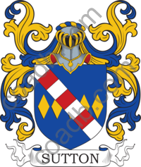 Sutton Family Crest, Coat of Arms and Name History