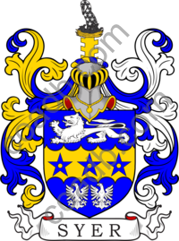 Syer Family Crest, Coat of Arms and Name History