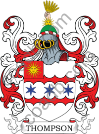 Thompson Family Crest, Coat of Arms and Name History