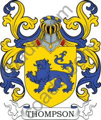 Thompson Family Crest, Coat of Arms and Name History