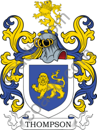 Thompson Family Crest, Coat of Arms and Name History