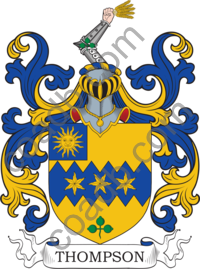 Thompson Family Crest, Coat of Arms and Name History