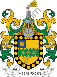 Thompson Family Crest, Coat of Arms and Name History
