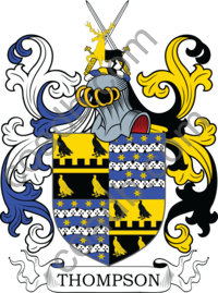 Thompson Family Crest, Coat of Arms and Name History