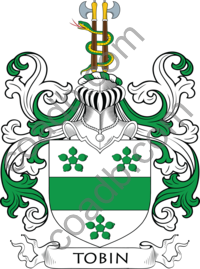 Tobin Family Crest, Coat of Arms and Name History