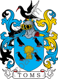 Toms Family Crest, Coat of Arms and Name History