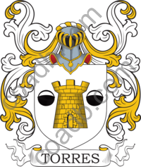 Torres Family Crest, Coat of Arms and Name History
