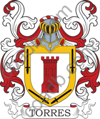 Torres Family Crest, Coat of Arms and Name History