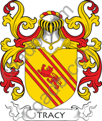 Tracy Family Crest, Coat of Arms and Name History