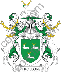 Trollop Family Crest, Coat of Arms and Name History