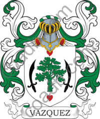 Vazquez Family Crest, Coat of Arms and Name History