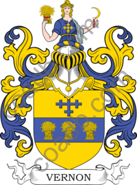 Vernon Family Crest, Coat of Arms and Name History