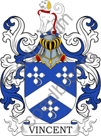 Vincent Family Crest, Coat of Arms and Name History