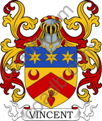 Vincent Family Crest, Coat of Arms and Name History