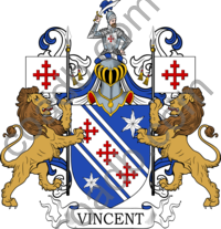 Vincent Family Crest, Coat of Arms and Name History
