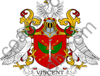 Vincent Family Crest, Coat of Arms and Name History