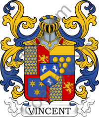 Vincent Family Crest, Coat of Arms and Name History