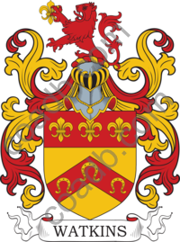 Watkins Family Crest, Coat of Arms and Name History
