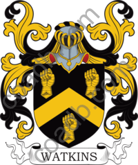 Watkins Family Crest, Coat of Arms and Name History