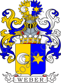 Weber Family Crest, Coat of Arms and Name History