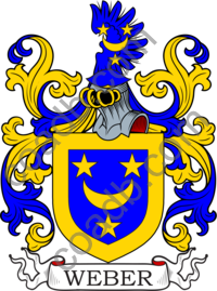 Weber Family Crest, Coat of Arms and Name History