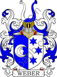 Weber Family Crest, Coat of Arms and Name History
