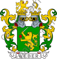 Weber Family Crest, Coat of Arms and Name History