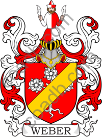 Weber Family Crest, Coat of Arms and Name History