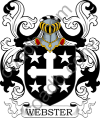 Webster Family Crest, Coat of Arms and Name History