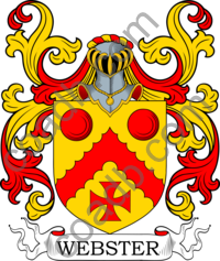 Webster Family Crest, Coat of Arms and Name History