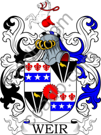 Weir Family Crest, Coat of Arms and Name History