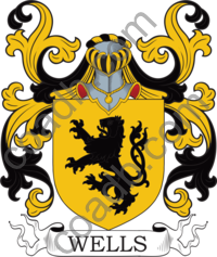 Wells Family Crest, Coat of Arms and Name History