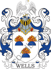 Wells Family Crest, Coat of Arms and Name History