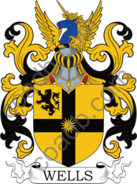Wells Family Crest, Coat of Arms and Name History