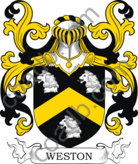 Weston Family Crest, Coat of Arms and Name History
