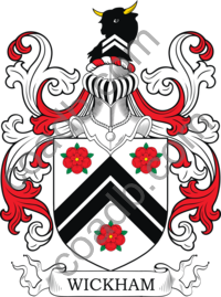 Wickham Family Crest, Coat of Arms and Name History