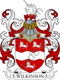 Wilkinson Family Crest, Coat of Arms and Name History