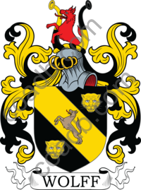 Wolff Family Crest, Coat of Arms and Name History