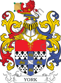 York Family Crest, Coat of Arms and Name History