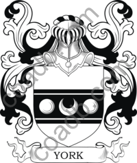 York Family Crest, Coat of Arms and Name History
