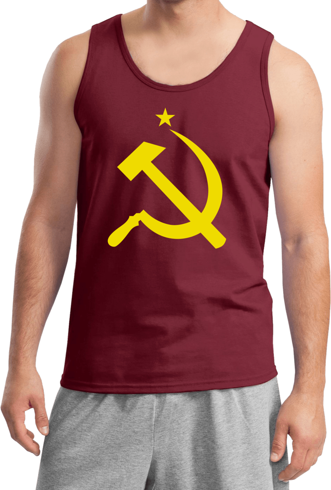 Buy Cool Shirts Soviet Union Tank Top Yellow Hammer and Sickle Tanktop ...