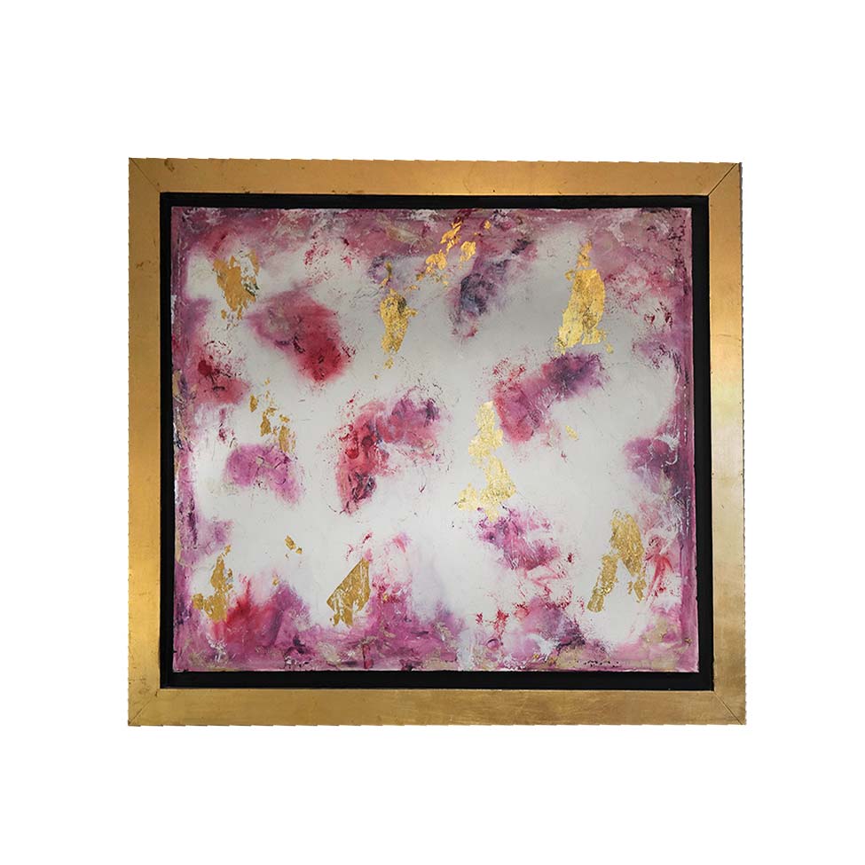 Muebleria Villarreal - Cuadro morado hoja de oro