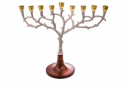 Menorah With Wood Base | Eichlers