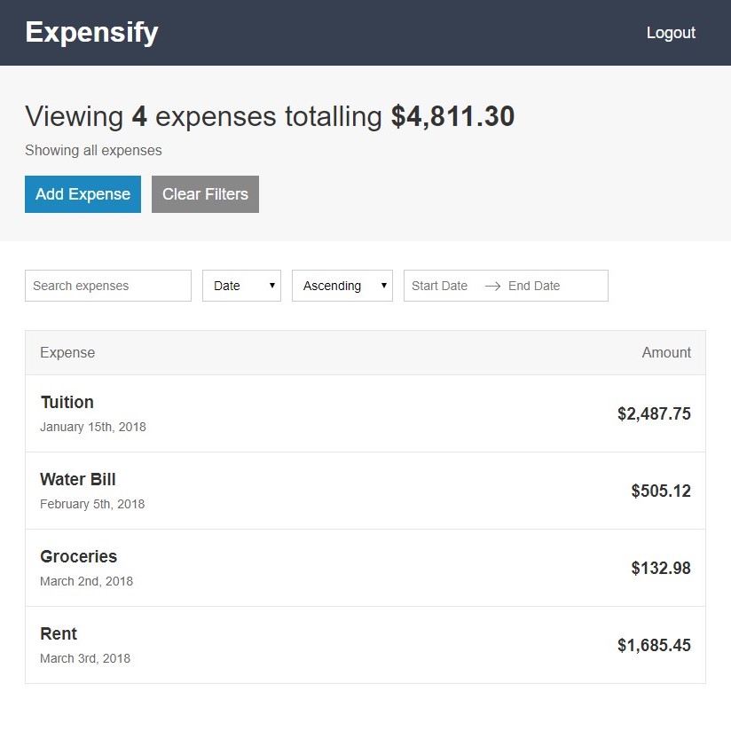 GitHub - cwong8257/Expensify-app: Web app for tracking your expenses