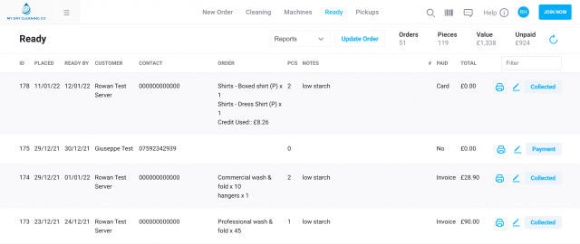 Product Updates | CleanCloud Laundry and Dry Cleaning Software